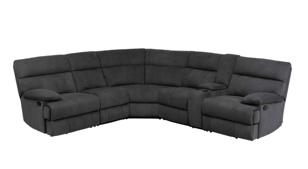 Carter Corner Lounge Suite – 5-Seater Modular with Console Storage ...